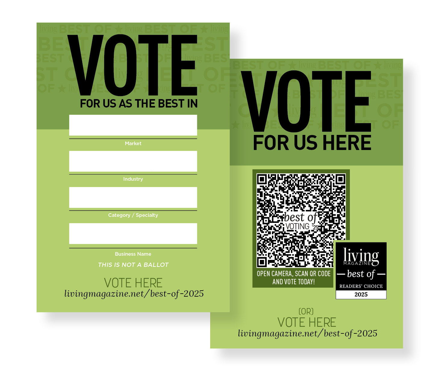 VoteForUS Marketing Materials Main Landing Page